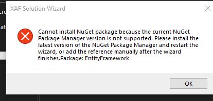 Visual Studio Cannot Install Nuget Package Because The Current Nuget