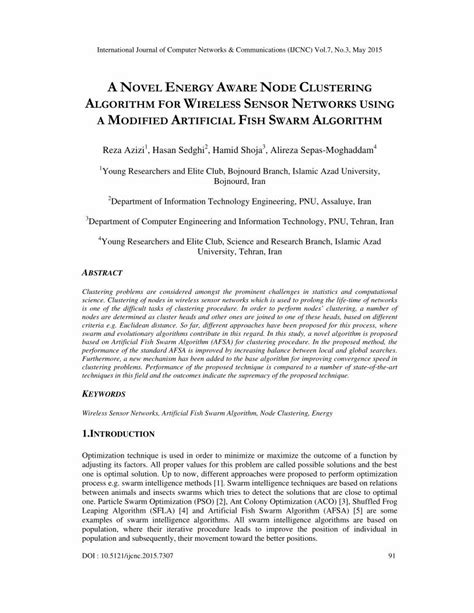 Pdf A Novel Energy Aware Node Clustering Dokumentips