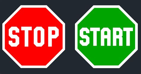 Stop And Start Signs By Copacat Download Free Stl Model