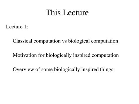 Ppt Biologically Inspired Computing Introduction Powerpoint Presentation Id1379126