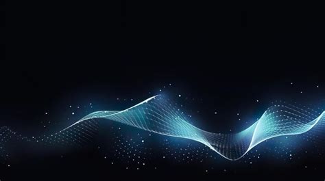 Premium Photo Abstract Connecting Dots And Lines With Wave Flow