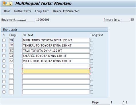 Scenario Multilingual Text Sinau Sap Pm Module