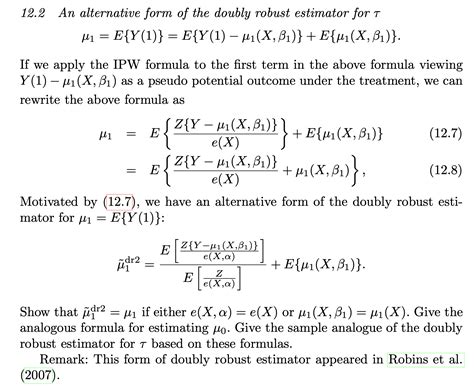 Solved 122 An Alternative Form Of The Doubly Robust