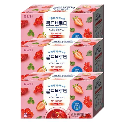 담터 콜드브루티 딸기 히비스커스 20t X3개 티몬