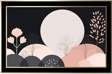 Premium Vector Black Frame Template With Flowers