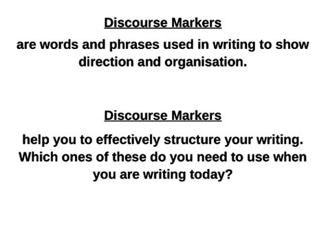 Discourse Markers French Teaching Resources