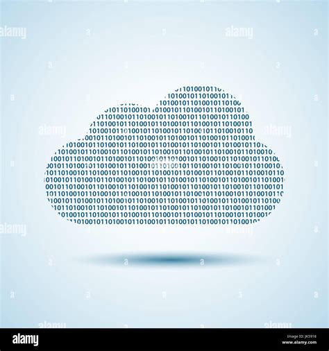 Cloud Computing Made With Binary Code In Background Blue Stock Vector Image And Art Alamy