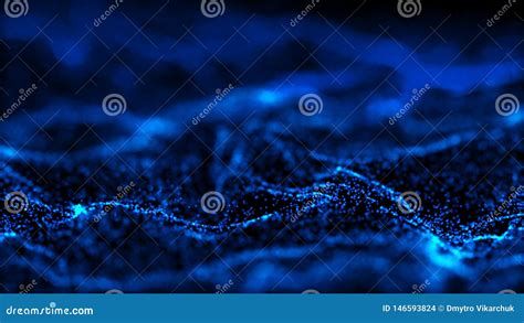 Wave Of Particles Abstract Particle Data Visualization Abstract Digital Background 4k