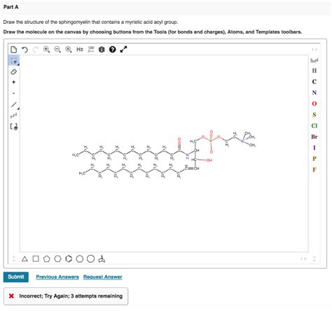 Solved Part A Draw The Structure Of The Sphingomyelin That