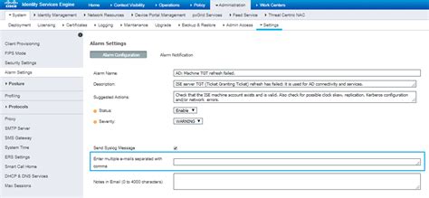 Solved Ise Email Alerts Cisco Community