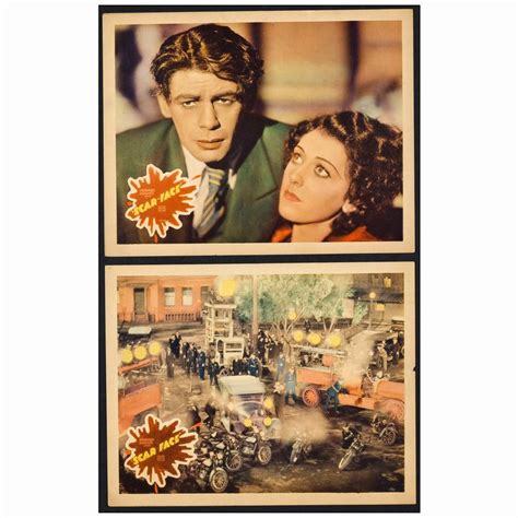 335 Scarface 1932 Lobby Cards 2 11 X 14 Very Fine Scarface 1932