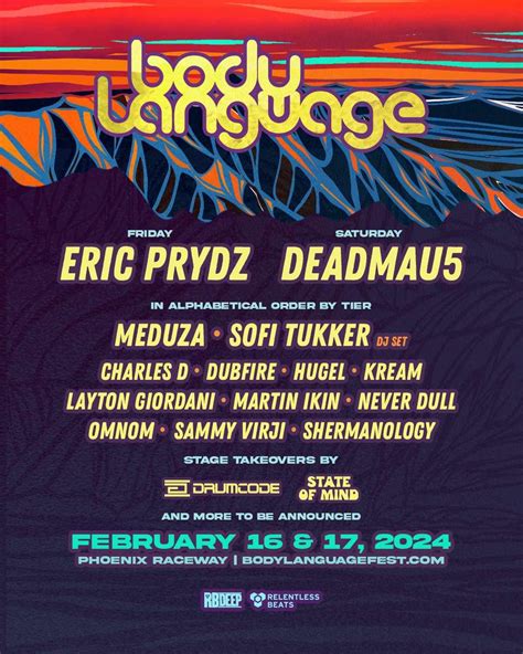 body language 2024 lineup electronic dance music
