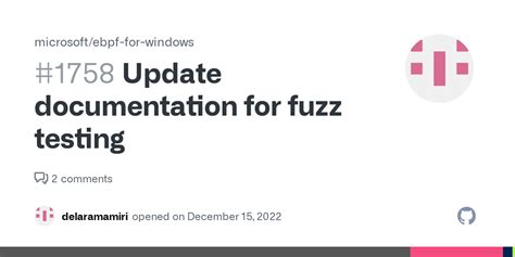 Update Documentation For Fuzz Testing · Issue 1758 · Microsoftebpf