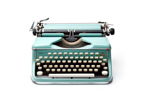 Premium Ai Image A Single Typewriter Isolated On White Background