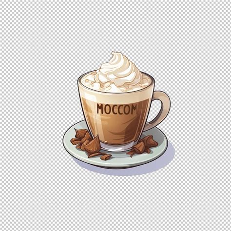 Premium Psd Cartoon Logo Mocha Isolated Background Isolate