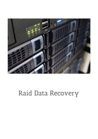 Raid Data Recovery Tips PDF Data Storage And Warehousing Computing