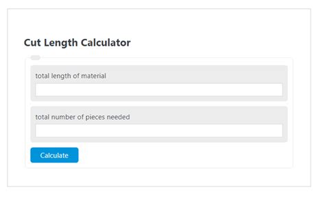 Cut Length Calculator Calculator Academy