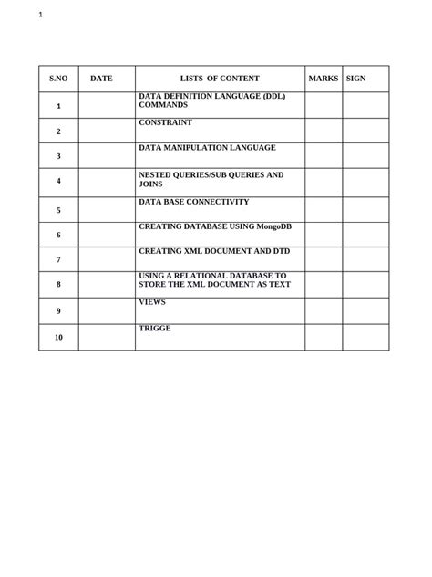 Cp4152 Database Practices Lab Pdf Table Database Databases