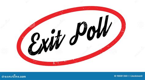 Exit Poll Rubber Stamp Stock Vector Illustration Of City 98081360
