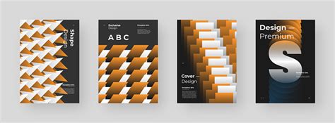 추상적인 기하학적 구성 그림이 있는 포스터 컬렉션입니다 0명에 대한 스톡 벡터 아트 및 기타 이미지 0명 3차원 형태 A4 용지 Istock