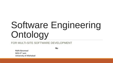 Software Engineering Ontology Ppt