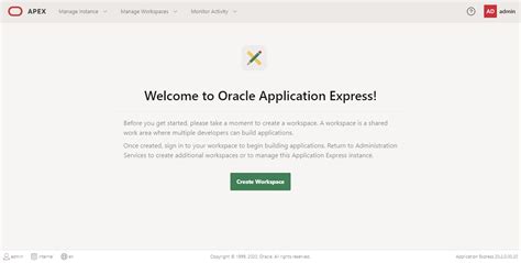 Oracle Base Oracle Cloud Apex Application Development Service Apx Create Service