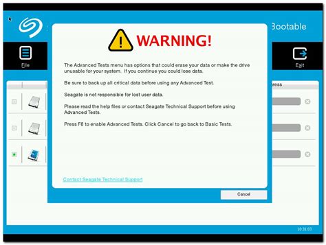 SeaTools Bootable User Manual Screenshots Seagate Australia New Zealand