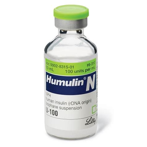 Humulin N Injection 10 Ml Vial 100 Iu Ml Insulin Isophane