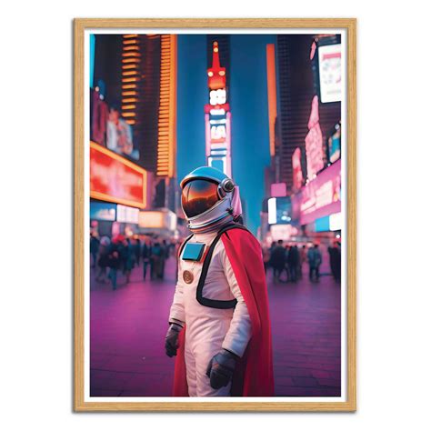 Affiche Astronaute Pop New York Exploration Urbaine Iconica Art