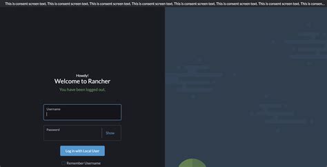 Consent Banners Only Partially Shown Issue Rancher Dashboard GitHub
