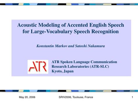 Ppt Acoustic Modeling Of Accented English Speech For Large Vocabulary Speech Recognition