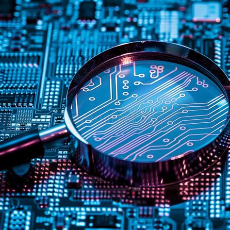 Magnifying Glass Highlights Computer Security System Essential For Cybersecurity Stock