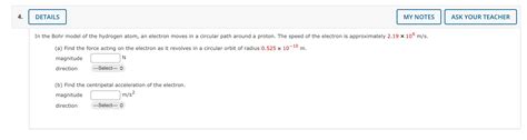 Solved In The Bohr Model Of The Hydrogen Atom An Electron