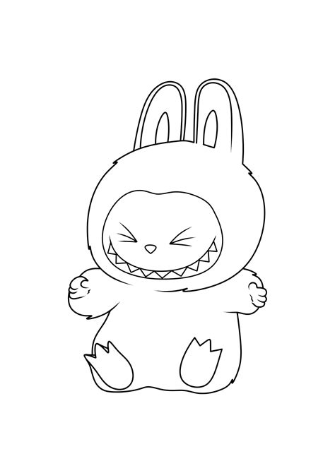 Раскраски Лабубу распечатать бесплатно Happybrushes