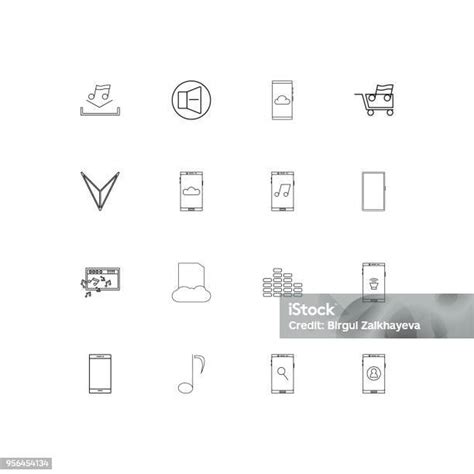 음악 선형 얇은 아이콘 설정합니다 간단한 벡터 아이콘 설명 0명에 대한 스톡 벡터 아트 및 기타 이미지 0명 그래픽 이퀄라이저 디자인 Istock