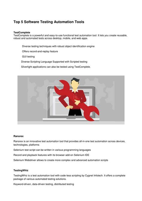 Ppt Top 5 Software Testing Automation Tools Powerpoint Presentation Free Download Id 8043007