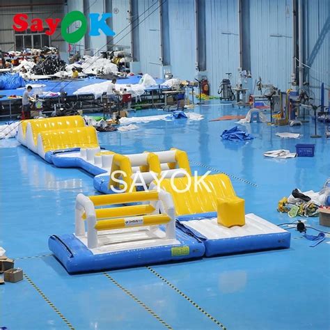 Sayok 거대한 풍선 워터 슬라이드 파크 휴대용 Pvc 풍선 플로팅 워터 파크 장애물 수영 얕은 수영장 파티 Aliexpress