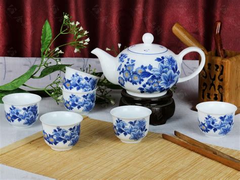 7头手绘青花茶具 芬芳7头茶具茶具景德镇金品陶陶瓷有限公司网上商城 景德镇陶瓷日用瓷艺术礼品瓷收藏瓷青花瓷红叶陶瓷金牌陶瓷