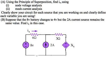 SOLVED Using The Principle Of Superposition Find Ix Using I Node