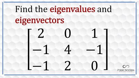 3 X 3 Eigenvalues And Eigenvectors YouTube