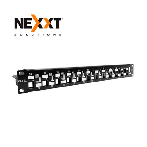 PATCH PANEL MODULAR NEXXT NAW PNEL6A24 CAT6 DE 24 PUERTOS BLINDADO RACK DE 19 Ecuacomp