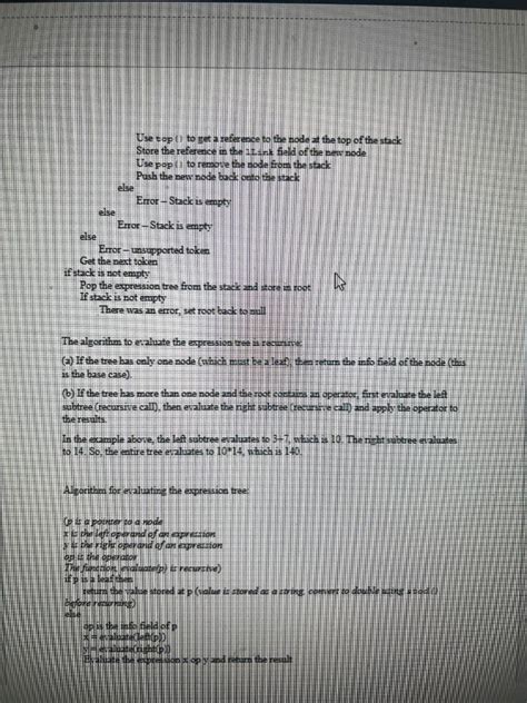 Binary Expression Tree Project In The Module On