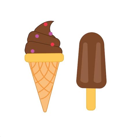 Cone And Candy Premium Vector