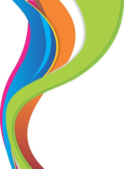 Colorful Curve Waves Abstract Vector Design Free For Download