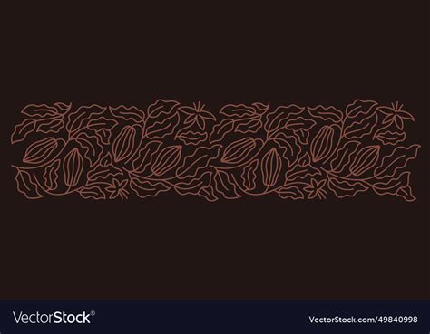 Chocolate Pack Background Cocoa Bean Floral Vector Image