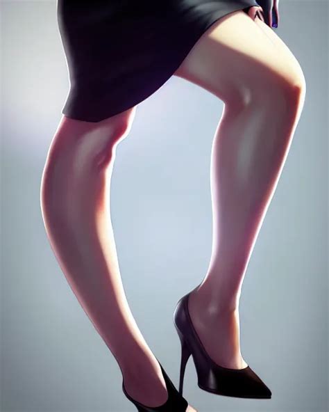 Full Closeup Thigh Shot Of A Beautiful Secretary Woman Stable