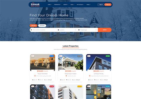 响应式房产信息交易平台网站网页html源码模板云部落资源网