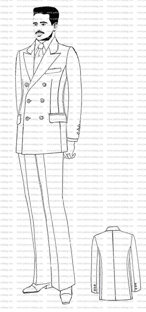 How To Draft Double Breasted Jacket 2 Double Breasted Jacket Suit