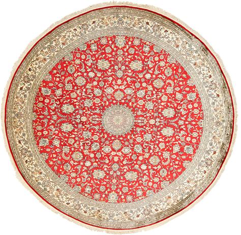 Kashmir Silk Silk Rug 84x83 Ft Handmade Unique Piece Id 167030