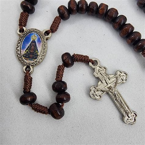Terço Nossa Senhora Aparecida Madeira Fé E Devoção à Mãe Padroeira